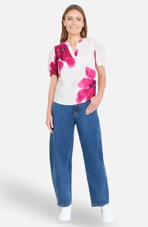 YUMI Watercolour Floral Top