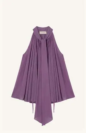 Aiste Hong Tie-neck Halter Blouse