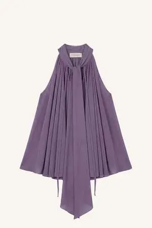 Aiste Hong Tie-neck Halter Blouse