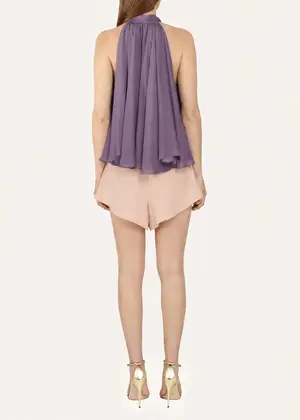 Aiste Hong Tie-neck Halter Blouse