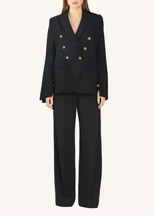 Aiste Hong Sleeve Cape Blazer - Black