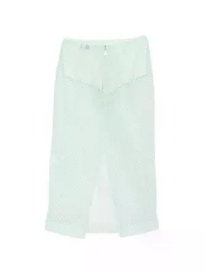 Patrizia Pepe Devoré Organza Midi Skirt
