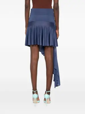 Alaïa Denim Asymmetric Skirt - Blue