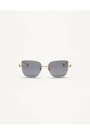 Valentino Garavani Geometric Metal Cat-eye Sunglasses - Gold
