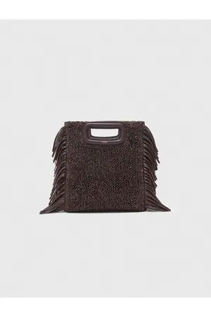 Maje Maje M Bag With Fringe Detailing - Brown