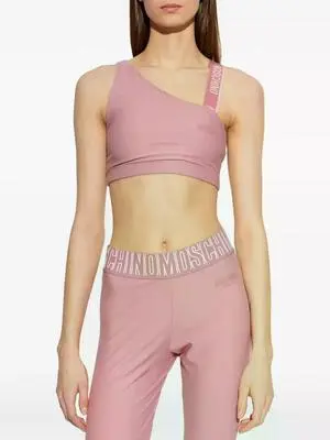 Moschino Asymmetric Logo-strap Top