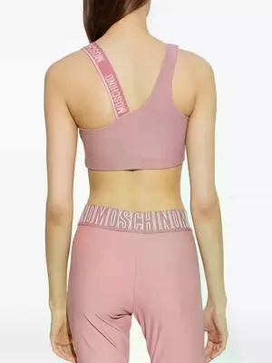 Moschino Asymmetric Logo-strap Top
