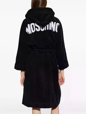 Moschino Logo-patch Hooded Dressing Gown