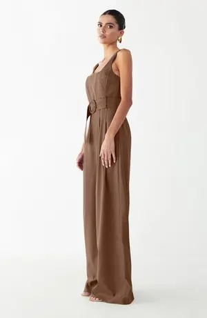WILLA Annika Wide-leg Jumpsuit - Mocha