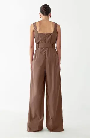 WILLA Annika Wide-leg Jumpsuit - Mocha