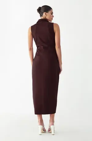 WILLA Barossa Midi Dress - Chocolate
