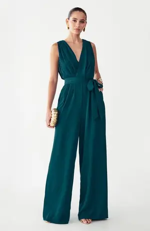 BWLDR Alina Wide-leg Jumpsuit - Teal