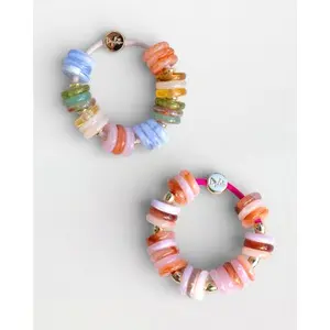 BY LILLA Garden Party & Peonies Hair Ties Set Of Two - Multi