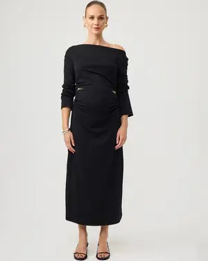 PORTIER Aura Midi Dress - Black
