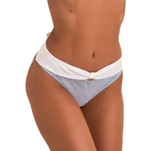 ADORE ME Amaya Crotchless Panties - Medium Blue