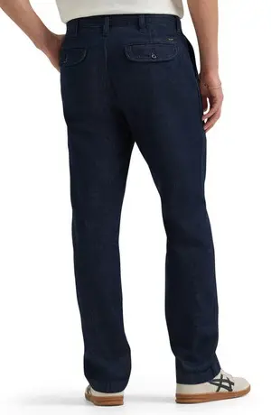 LEEM Relaxed Pleated Straight Leg Jeans