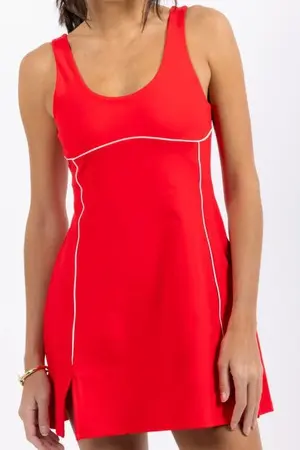 FORE-TÉ CLUB ATTIRE Amelia Athletic Dress - Cherry
