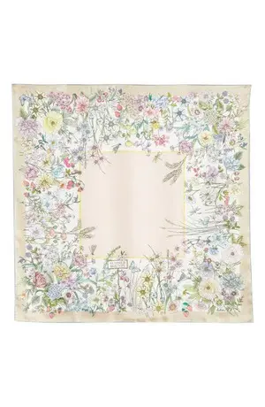 Echo Summer Bounty Series Silk Square Scarf - Pebble