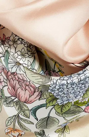 Echo Summer Bounty Series Silk Square Scarf - Pebble