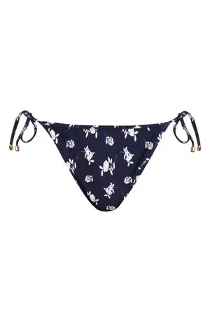 SUNSHINE 79 Flowers & Stripes Reversible Bikini Bottom - Red Multi