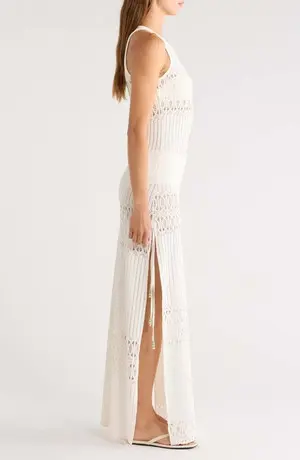 Cosita Linda Open Stitch Sleeveless Cover-up Maxi Dress