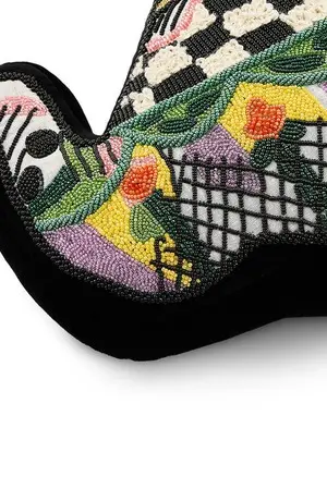 MACKENZIE-CHILDS Beaded Teapot Throw Pillow