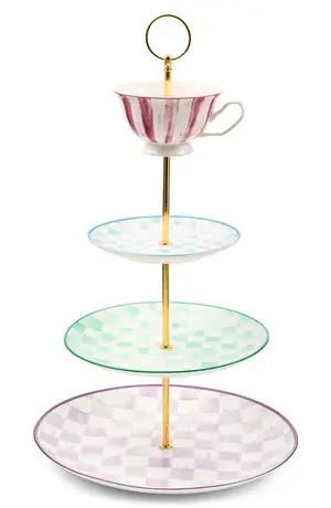 MACKENZIE-CHILDS Wonderland Three Tier Sweet Stand - Multi