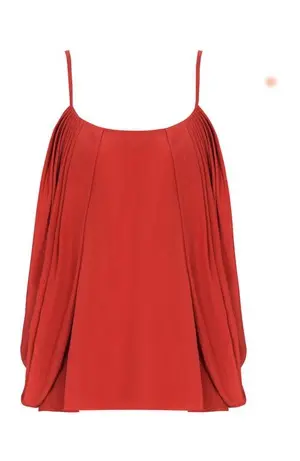 Balmain Draped Silk Crepe Top