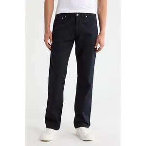 Citizens Of Humanity Elijah Relaxed Straight Stretch Cotton & Linen Pants - Navy