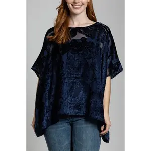 APNY Velvet Burnout Tunic Top