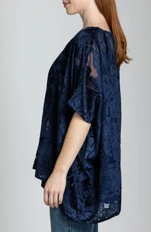 APNY Velvet Burnout Tunic Top