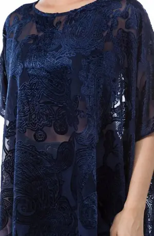 APNY Velvet Burnout Tunic Top
