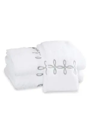 MATOUK Gordian Knot Egyptian Cotton Wash Cloth Silver