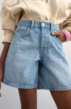 Topshop Editor Mid-rise Denim Shorts