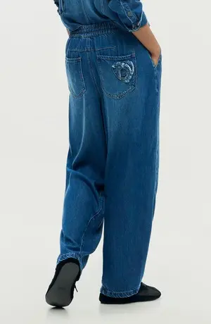 Desigual Drawstring Wide-leg Jeans