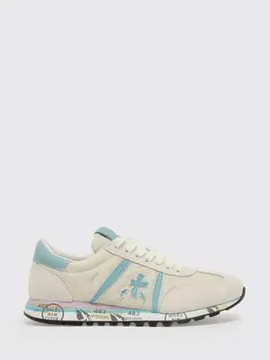 Premiata Lucyd Nylon And Suede Low Top Sneakers - White