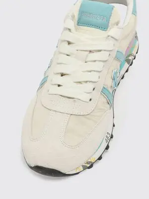 Premiata Lucyd Nylon And Suede Low Top Sneakers - White