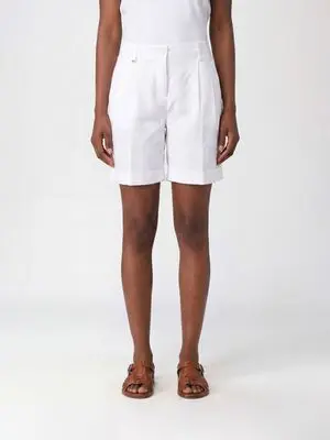FAY Stretch Linen And Cotton Blend Shorts - White