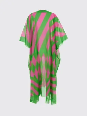 Dries Van Noten Cotton Kaftan Dress With Optical Print - Fa01
