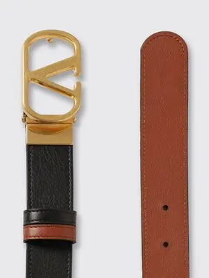 Valentino Garavani Reversible Vlogo Signature Leather Belt - Black