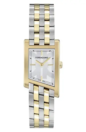 FERRAGAMO Asymetrique Bracelet Watch - Two Tone