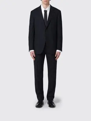 LARDINI Single-breasted Virgin Wool Pinstripe Dress - Blue