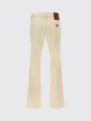 Valentino Garavani Cotton Denim Flared Jeans - Beige