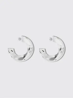 Federica Tosi Sculptural Hoop Earrings - Silver