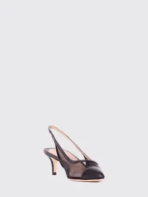 Ralph Lauren Mesh And Leather Slingback Court Shoes