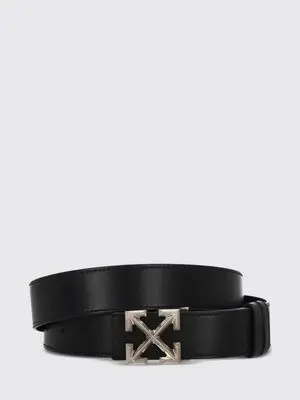 Off-White Leather Belt With Arrow Buckle - Black