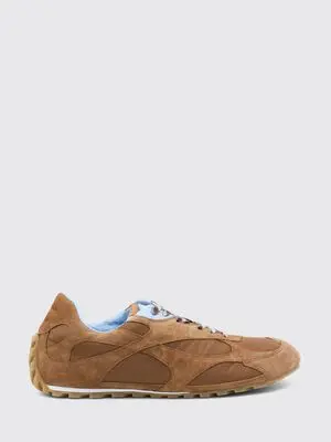 Bottega Veneta Orbit Flash Suede And Nylon Sneakers - Amber