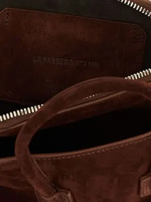 Attico La Passeggiata Suede Leather Handbag - Brown