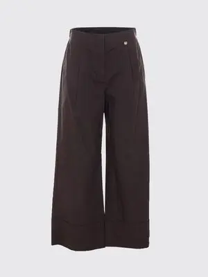 Liu Jo Cotton Palazzo Trousers - Brown