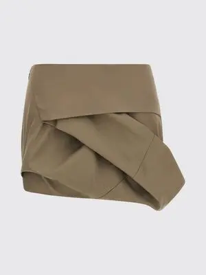 ENTIRE STUDIOS Draped Cotton Mini Skirt - Beige